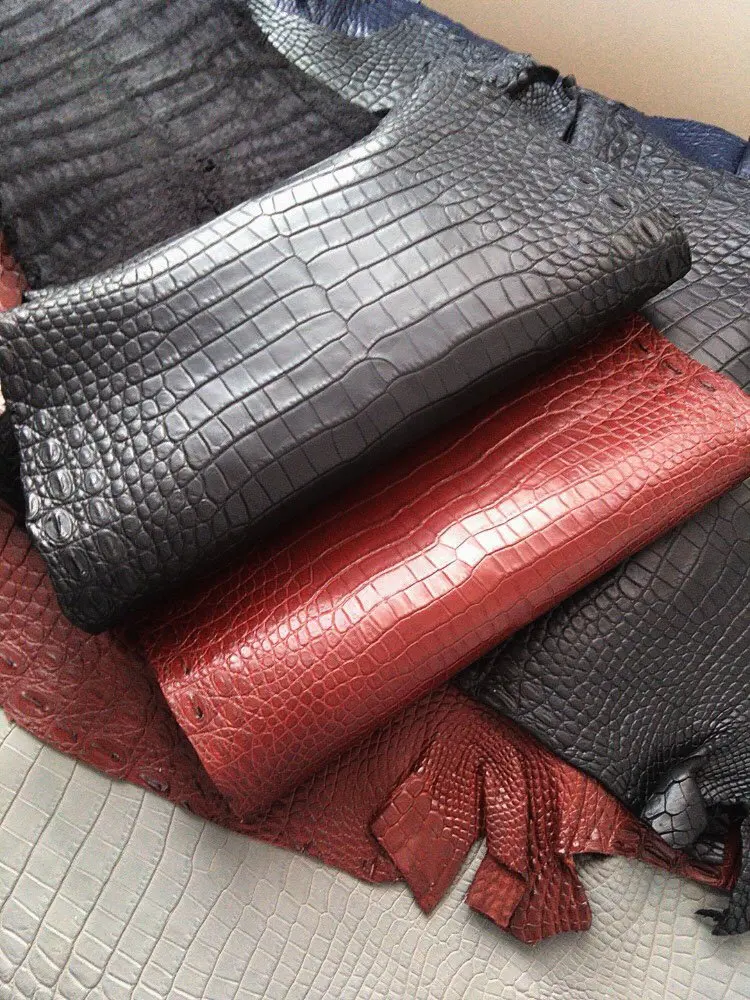 High Quality Tanned Alligator Leather Wholesale Genuine Leather Matte ...