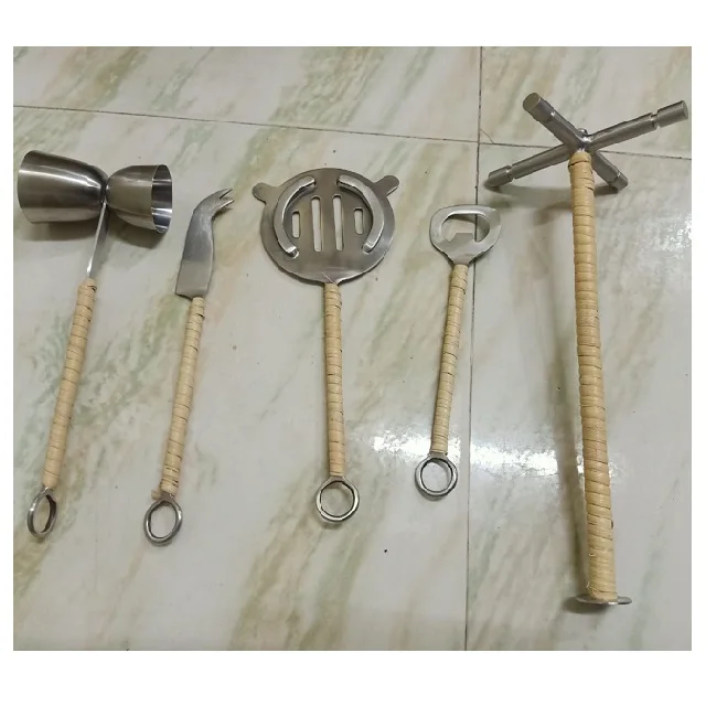 Luxury Fancy Kitchen Tools Set Metal Cutlery Set Flatware Set With Rope ...