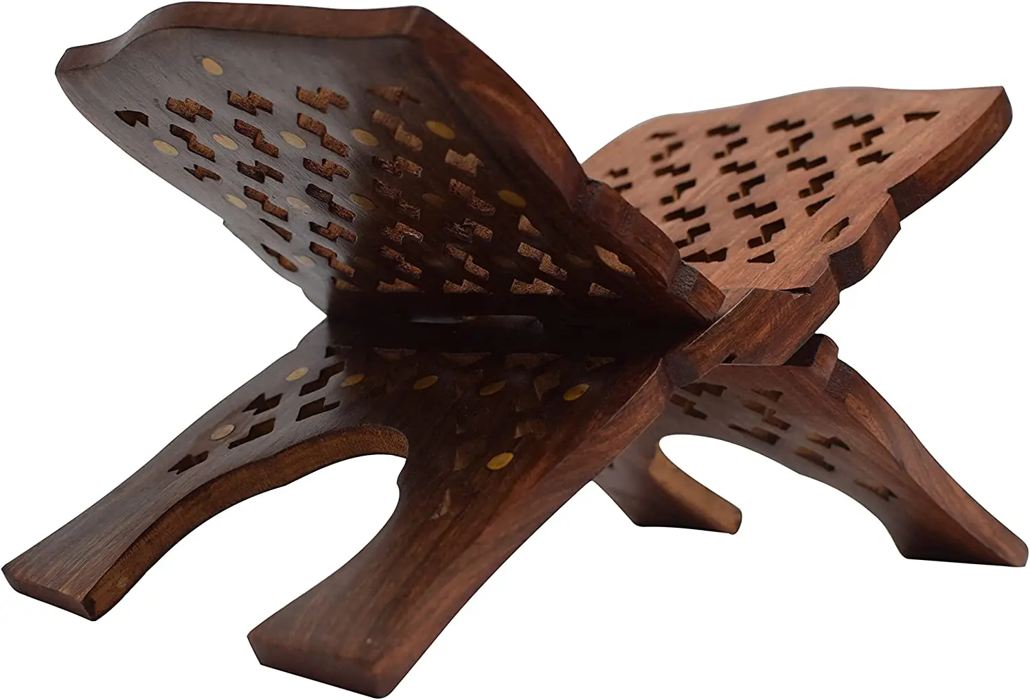 Wooden Handmade Quran Geeta Bible Holder Support Stand Reading Book ...