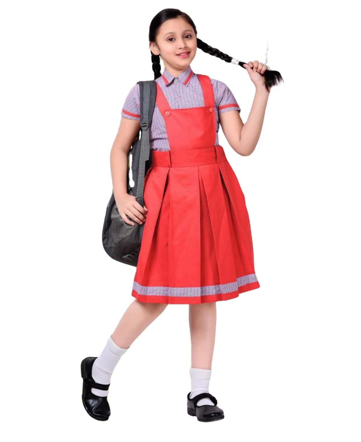 Wholesale Red School Uniforms Primary Student Clothing Bib Uniforms ...