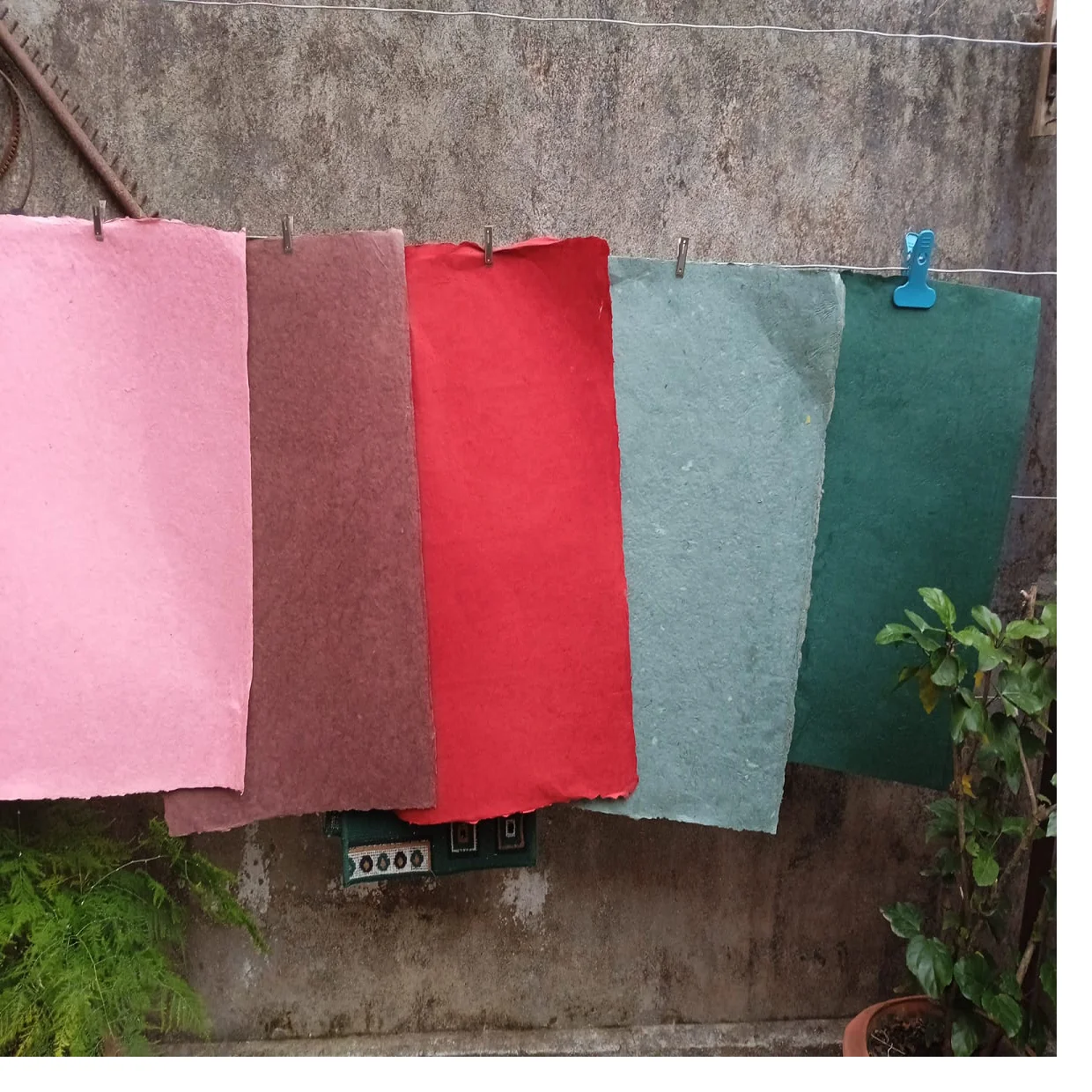 Custom Made Natural Dyed Lokta Hand Made Papers for Craft