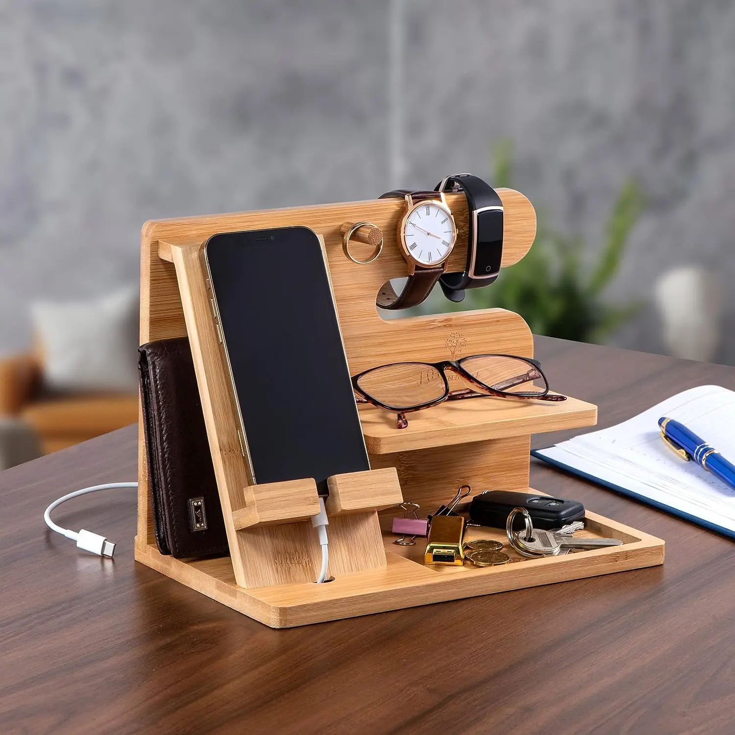 Wooden Docking Station - Organize & Charge Your Devices