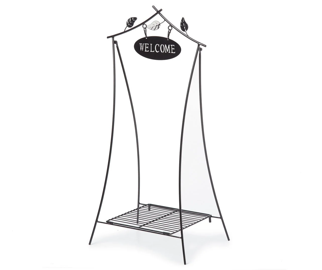 Black Enamel Finished Iron Metal Welcome Stand for HOtel Restaurant ...