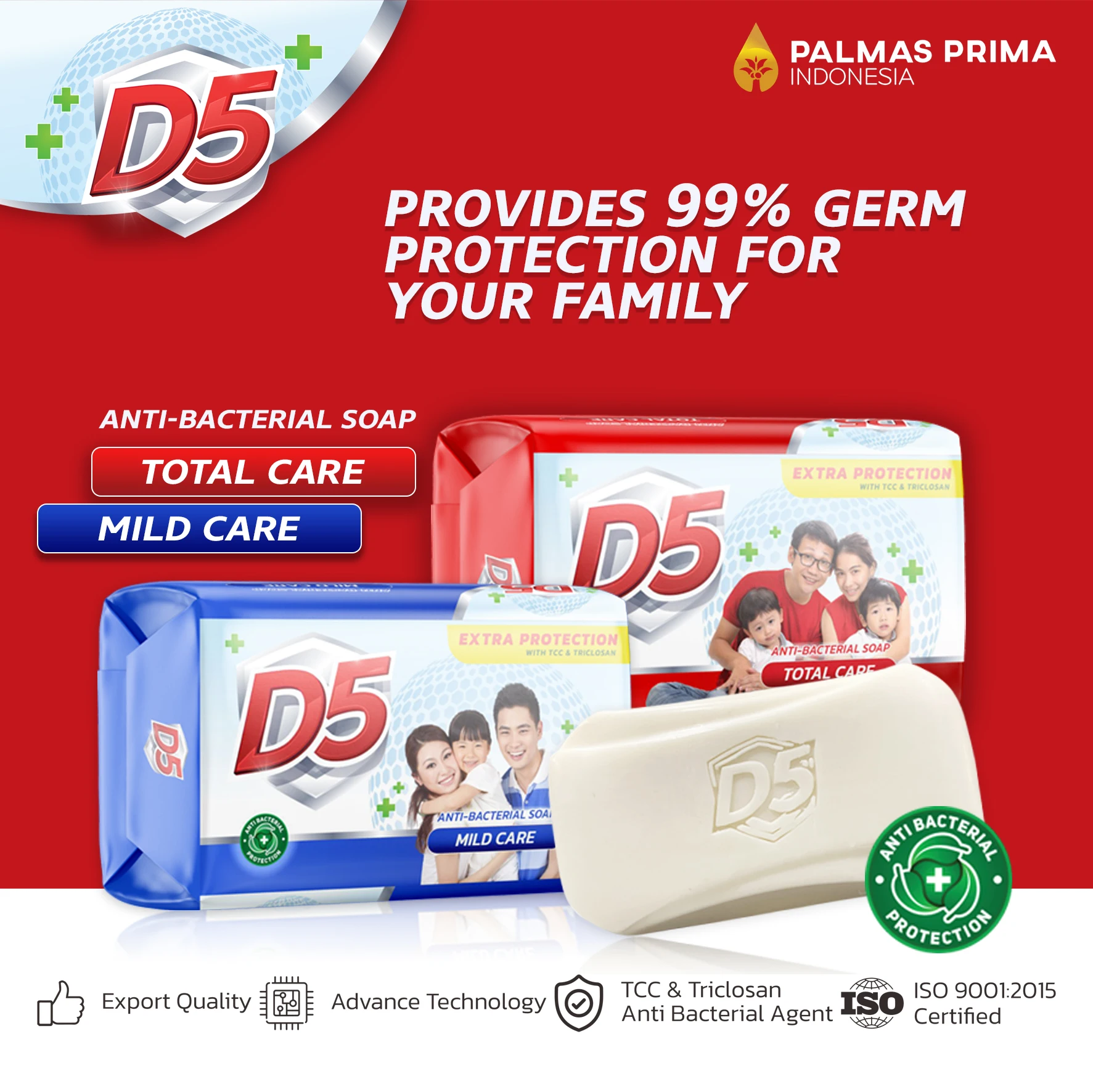 D5 Soap High Quality Medicated Soap Bath 76 G Total Care And Mild Care ...