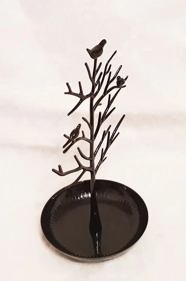Black Metal Jewellery Stand, Beautiful Tree Design with Ornamental ...