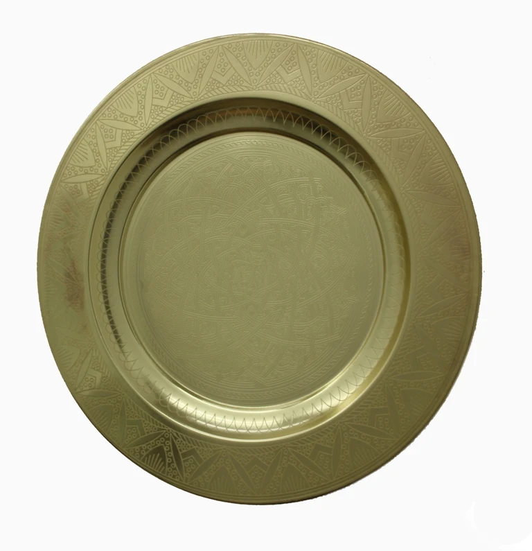 Luxurious Round Metal Wall Plate - Perfect Decorative Piece