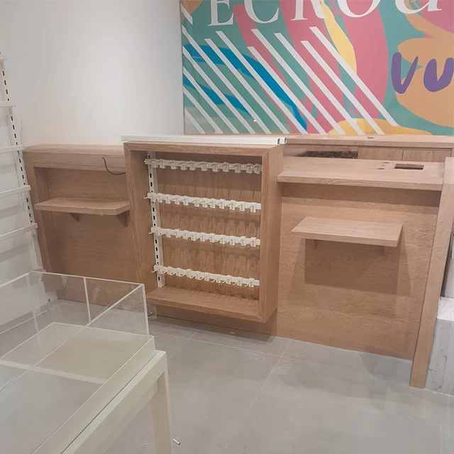 Counter Store Rack Display Custom Wood And Steel Boutique Model Luxury ...