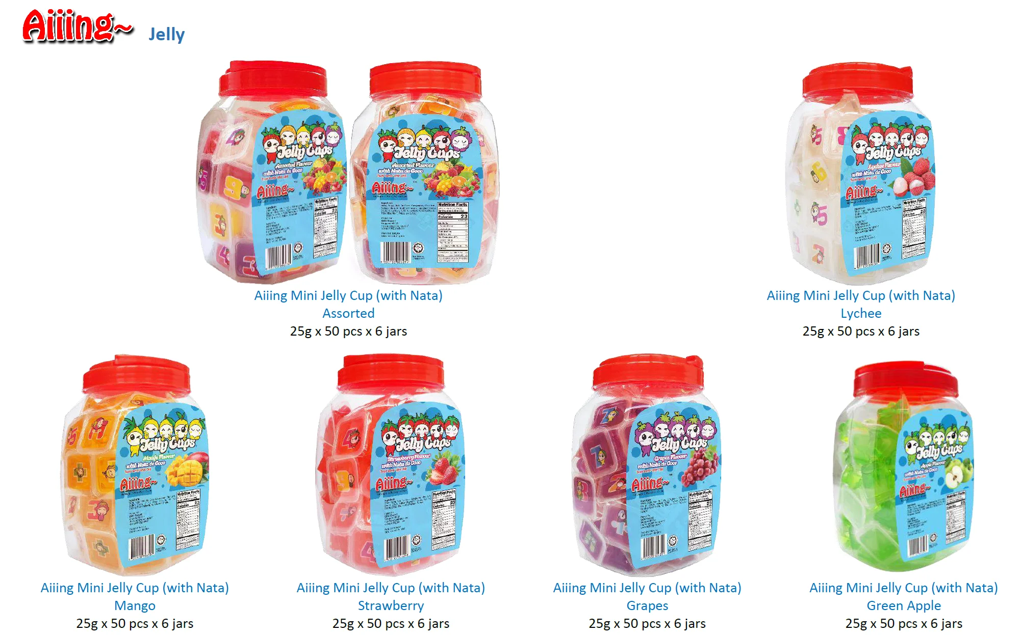 Aiiing Fruit Jelly Cups Aiiing Mini Jelly Cup With Nata De Coco - 25g ...