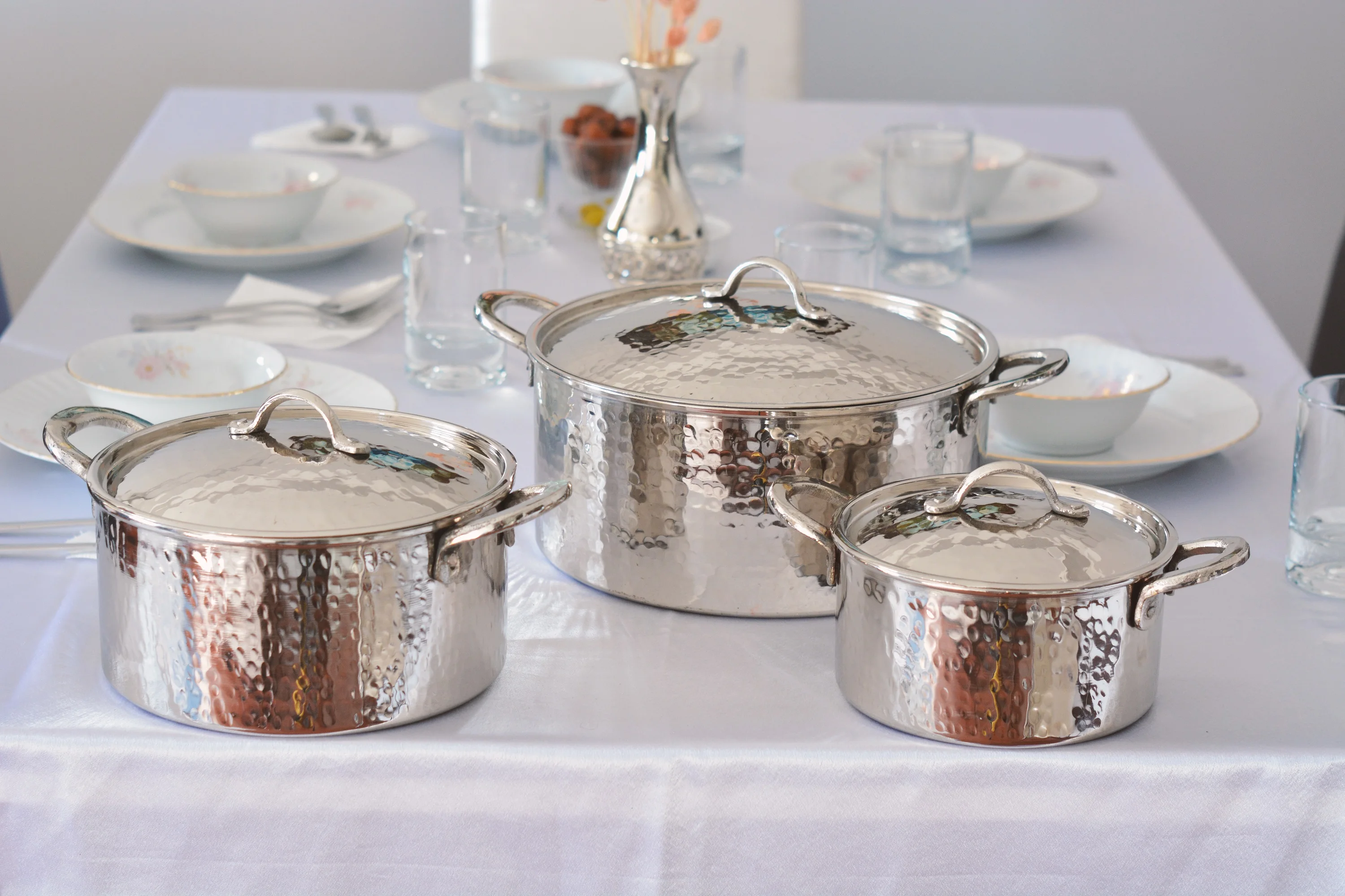 Copper Hot Pot Hammered Design Luxury Style Handmade Copper Pot Modern ...