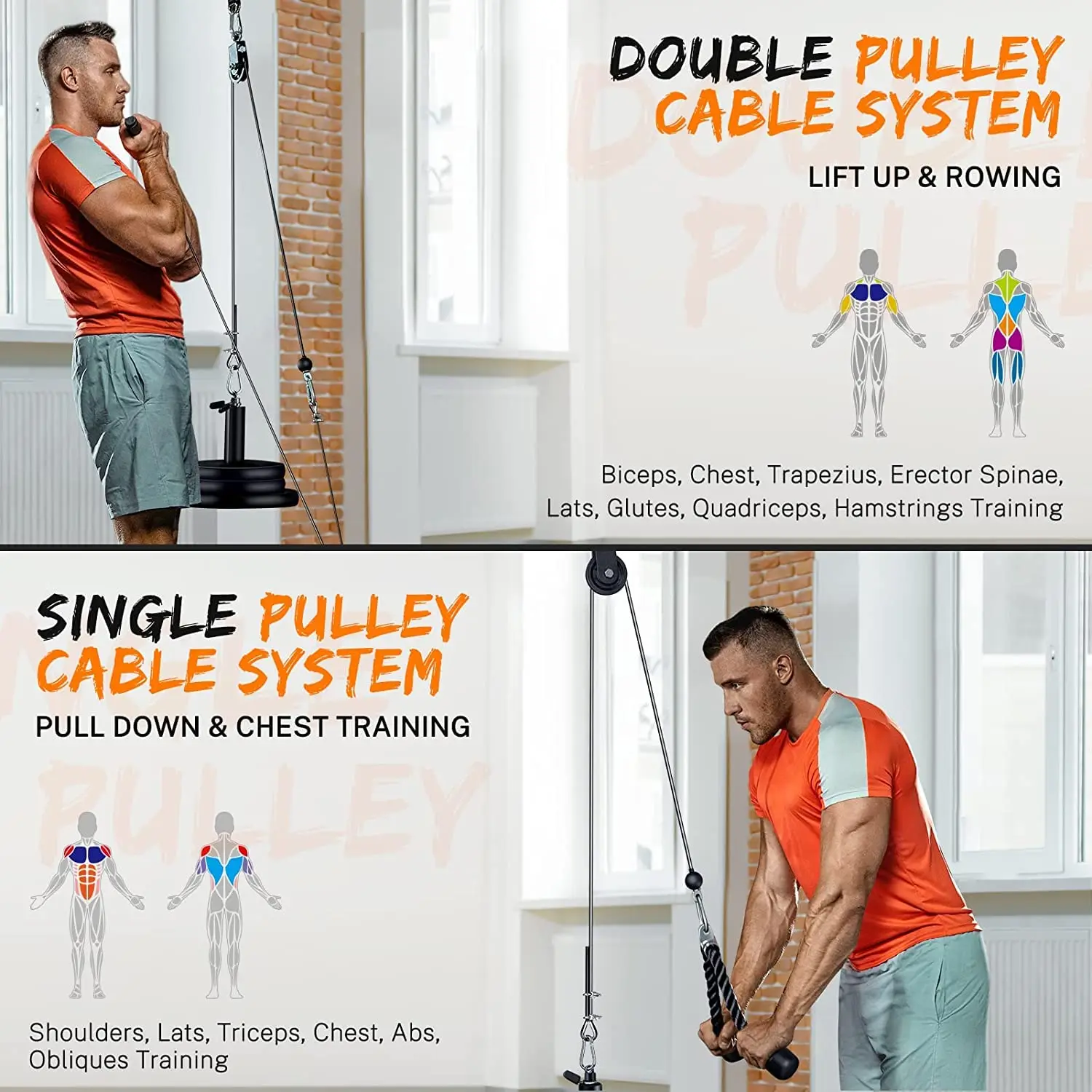 Pulley Cable System Gym - Upgrade Your Workout Routine