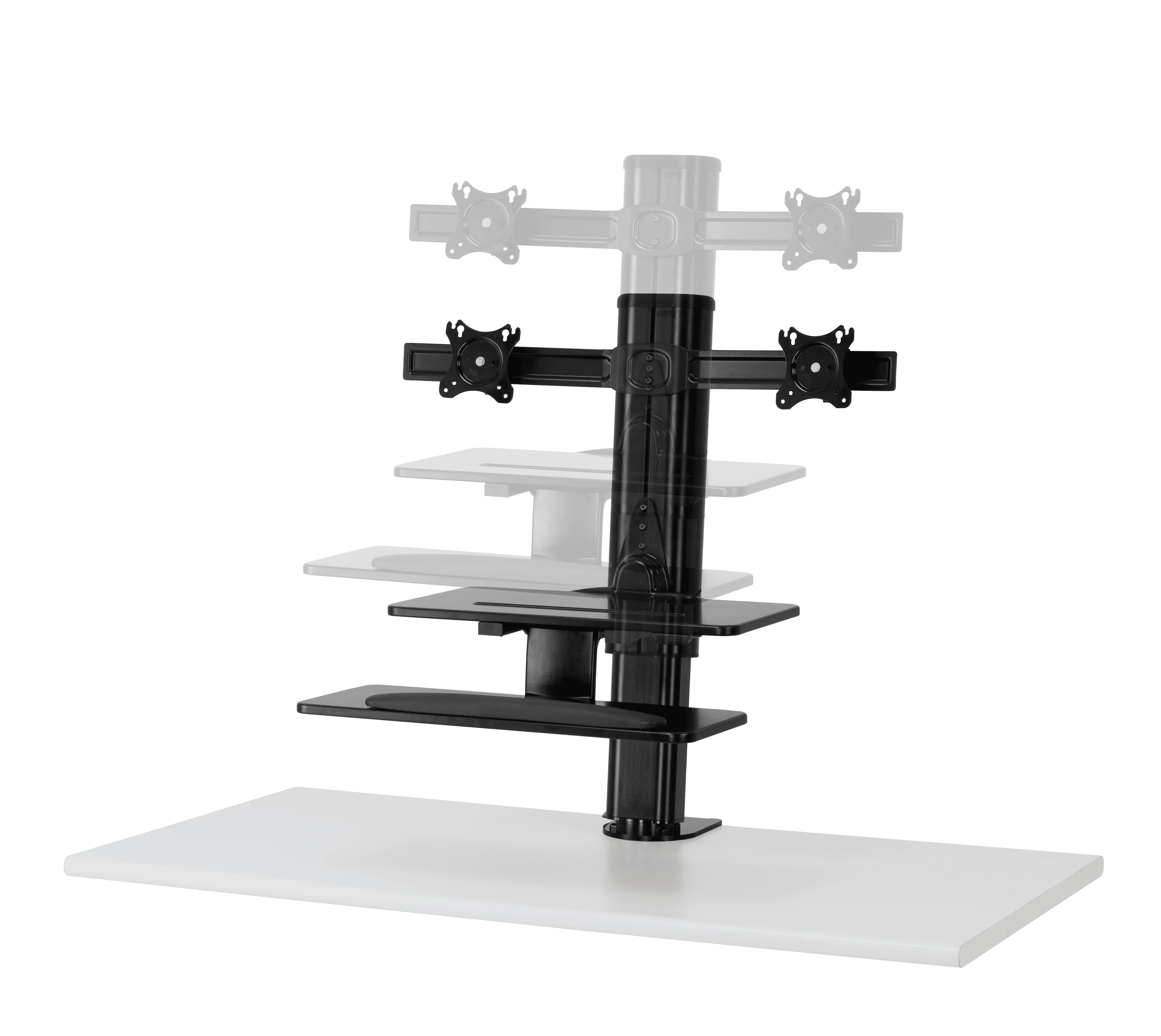 Electric Sit Stand Desk Ergonomic Sit Stand Workstation Dual Monitors ...