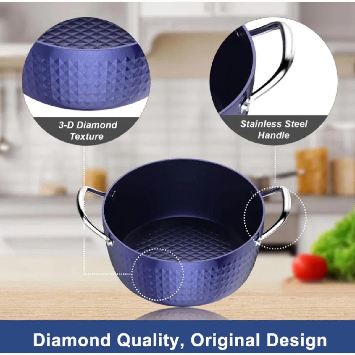 Standard Design Yellow Color Metal Food Storage Casseroles Kitchenware ...