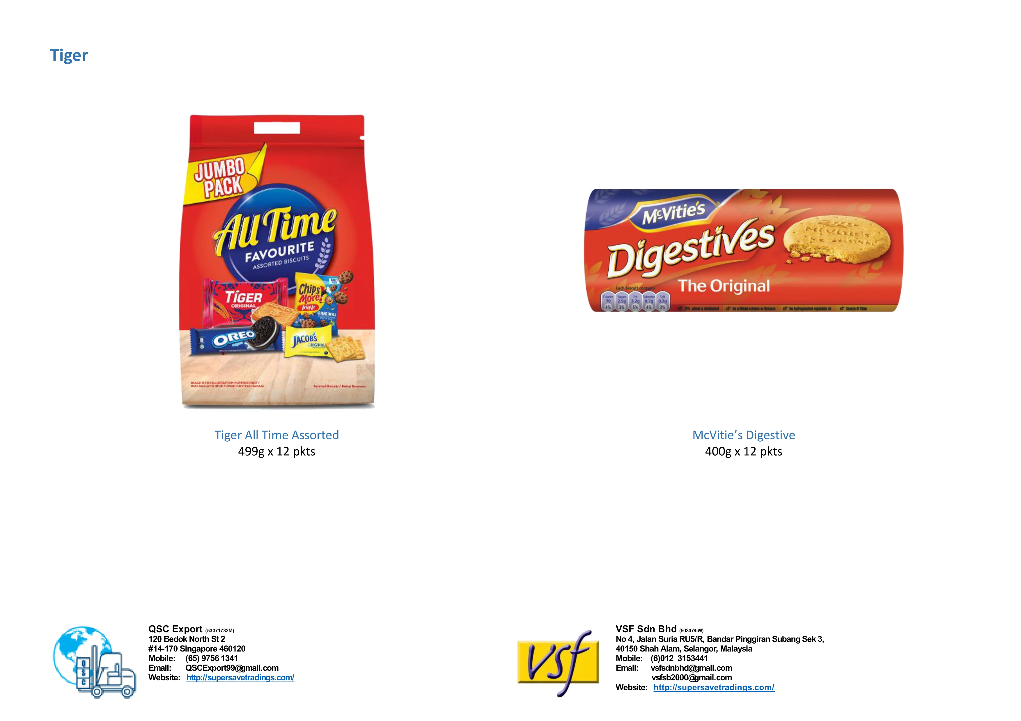 Tiger Biscuits - Original Jumbo Crispy Biscuits from Malaysia