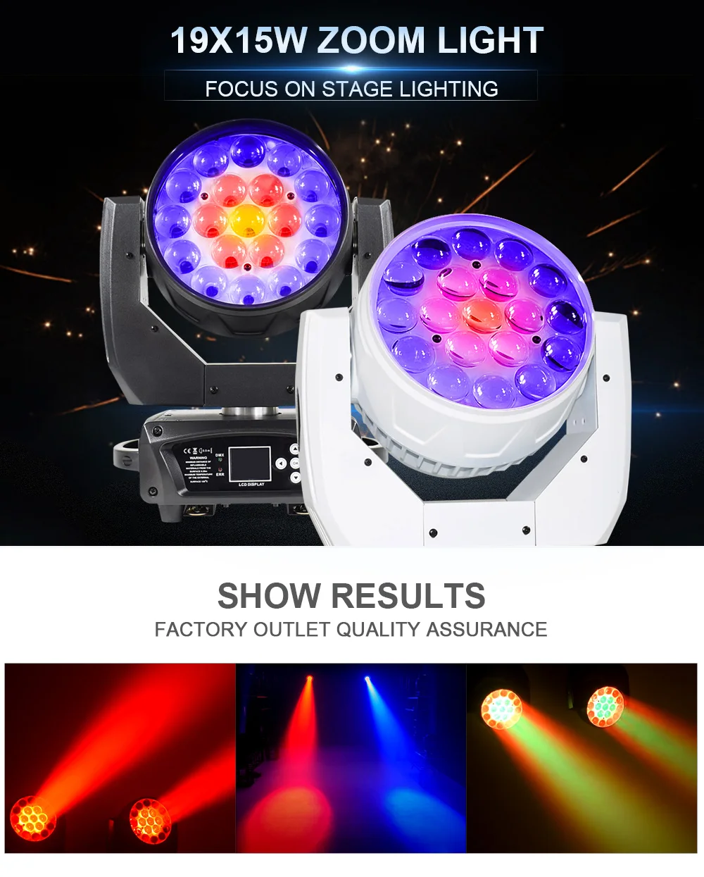 Professional Stage Lighting Equipment - Martin Aura 19x15w Rgbw 4in1 Zoom Led Moving Head Light ...