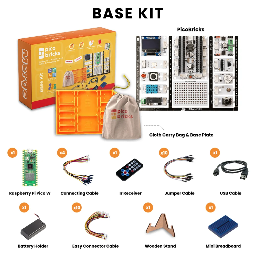 Pico Bricks Base Kit Robotics Project Starter Kit Maker Boards For ...