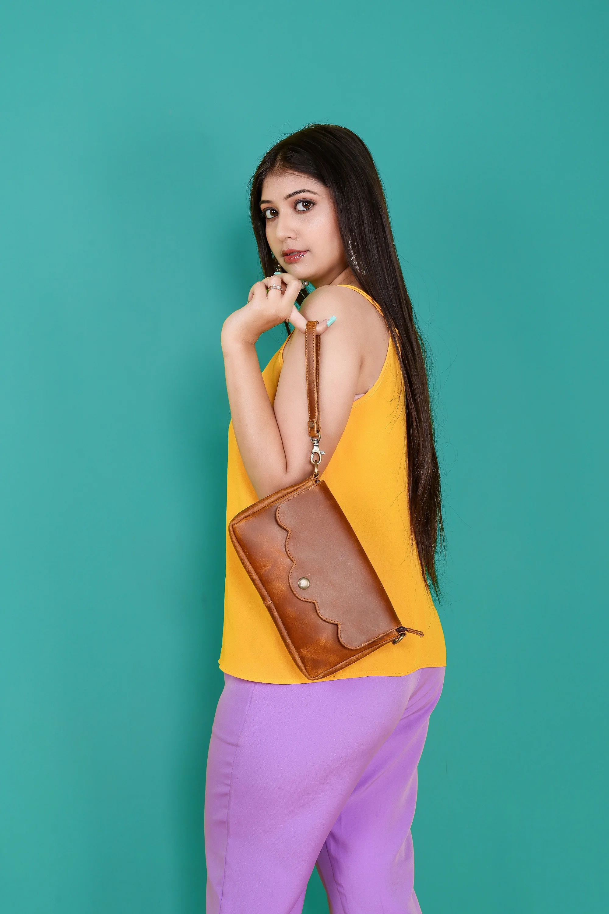 Crunch Leather Luggage Bags Stylish Multi Uses Handmade Bag Unisex