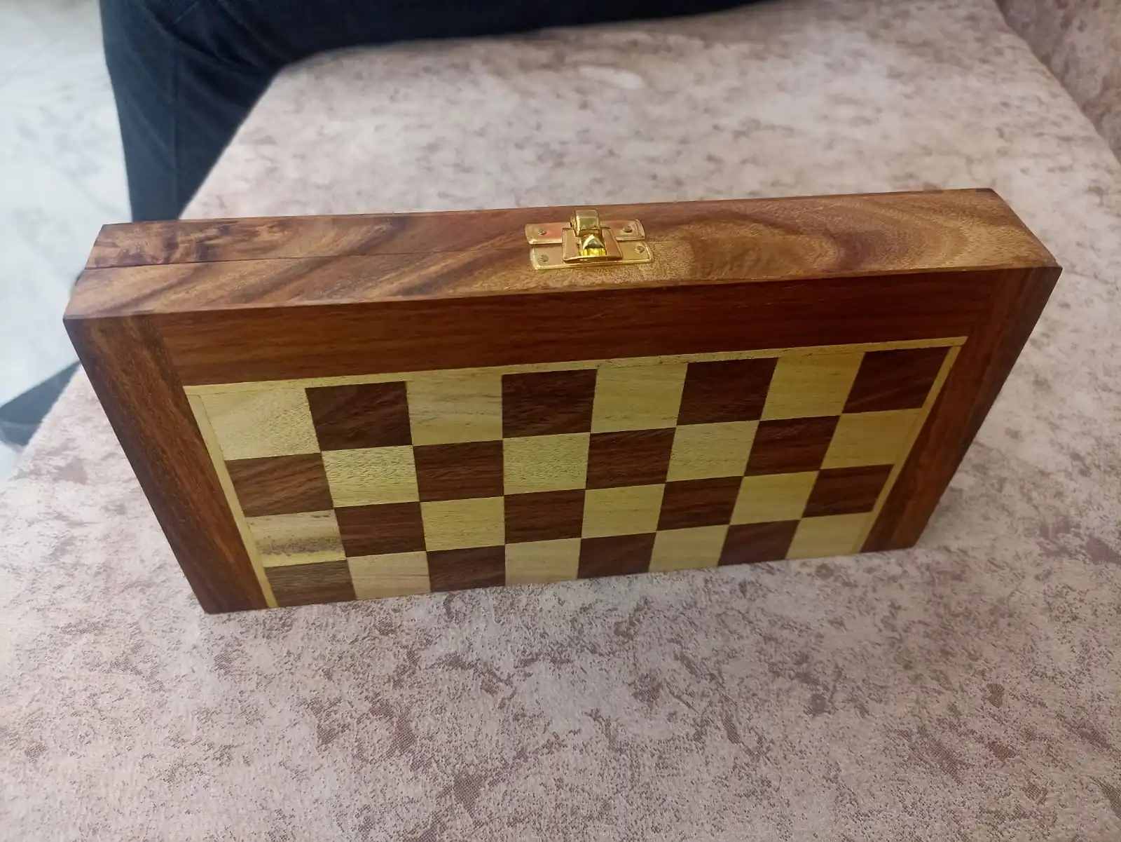 Wooden Chase Board With Box Style Folding Foldable Chess Handmade ...