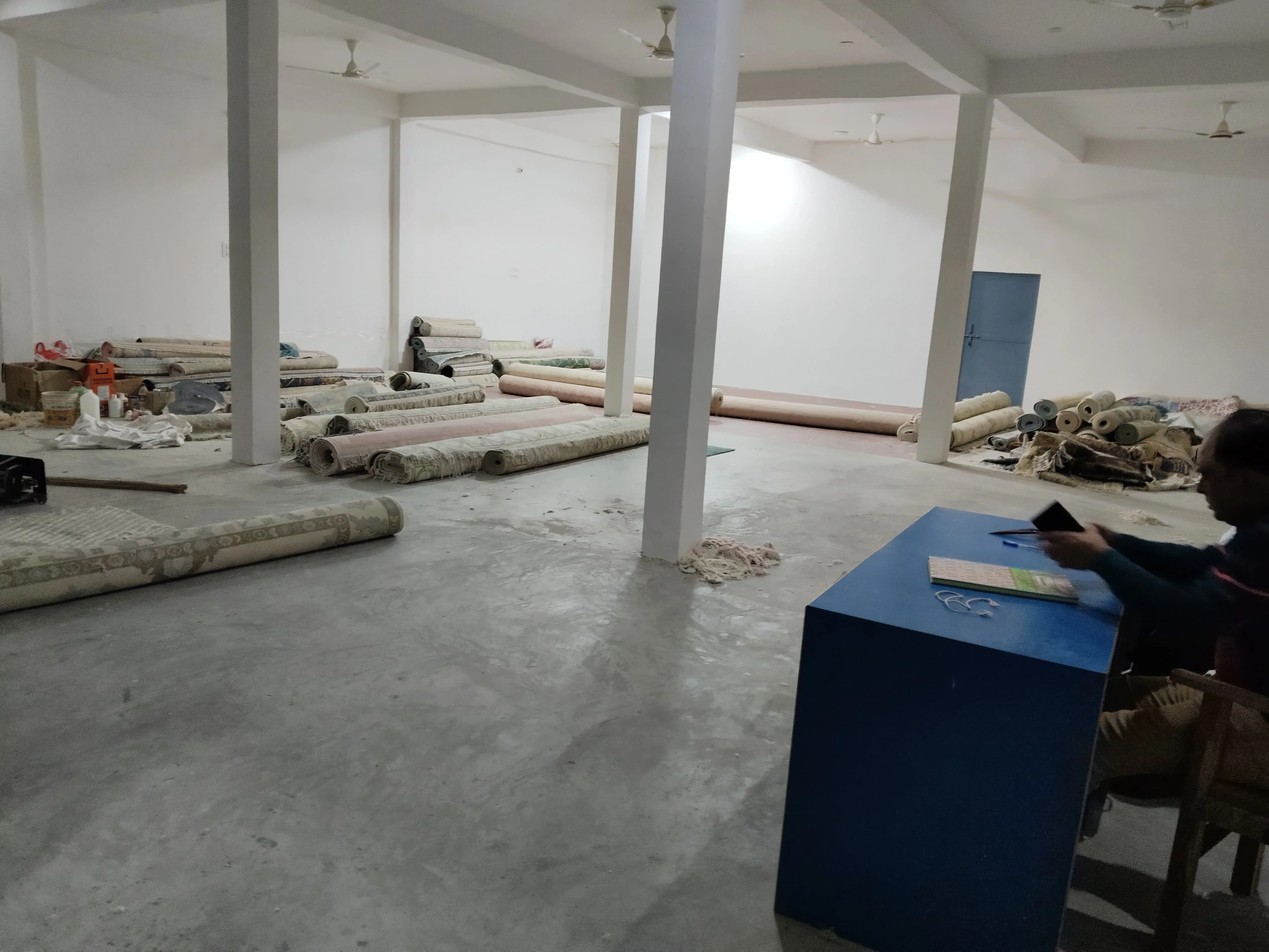 Traditional high Persian Hand-Knotted Rug Terracotta & Soft Blue ...