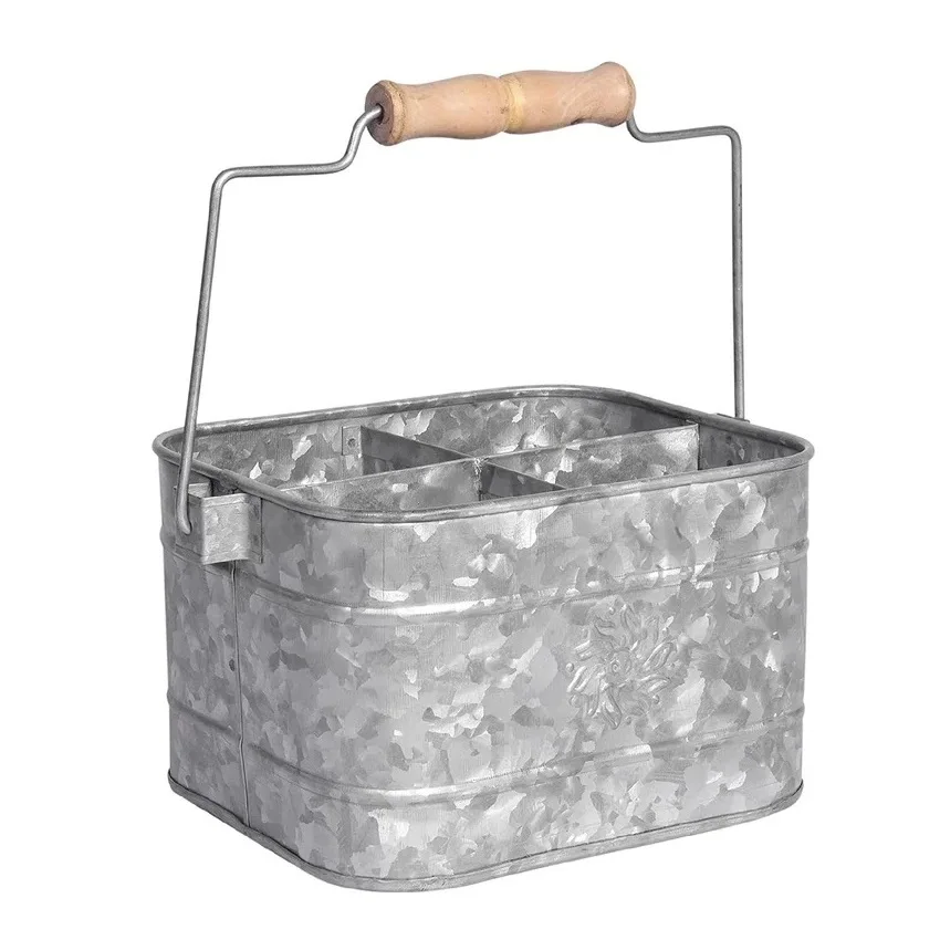 White Powder Coated Galvanized Utensil Holder Superior Quality Handmade ...