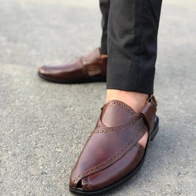 New Latest Men Leather Peshawari Sandals in Unique Designs With LOW MOQ ...