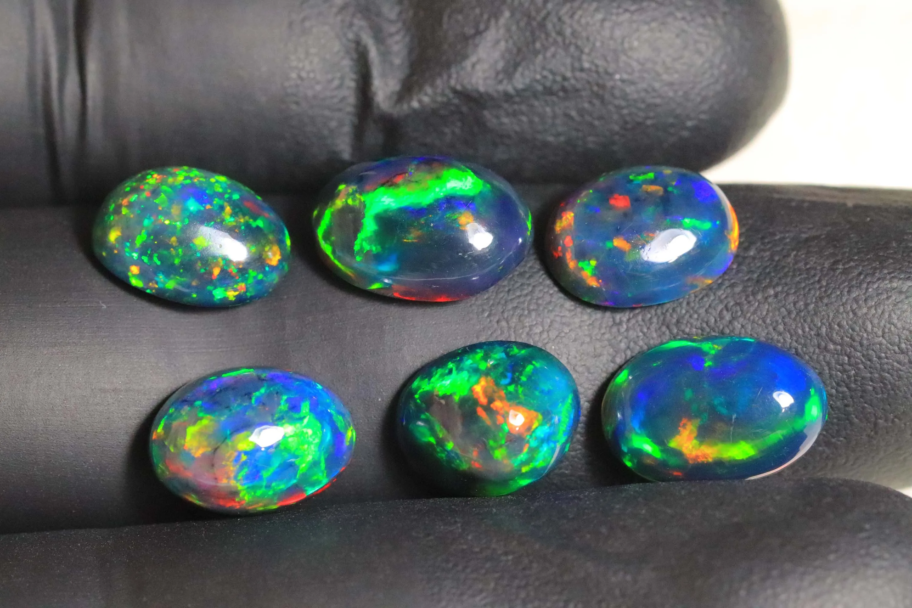 Amazing Ethiopian Black Opal Cabochon Semi Precious Oval Shape Stone ...