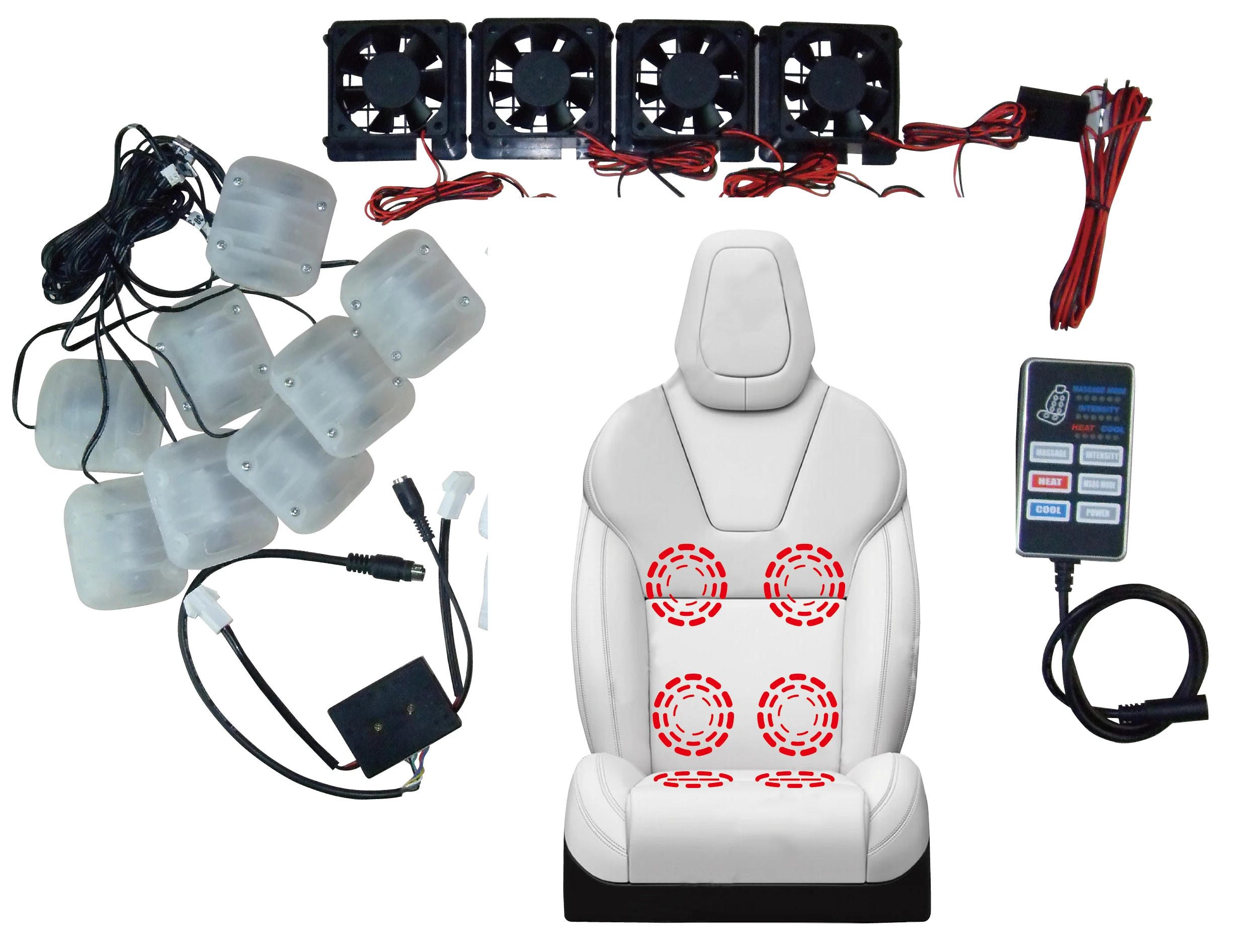 Auto Spare Embedded 8 Motors Massager Parts Cooling System