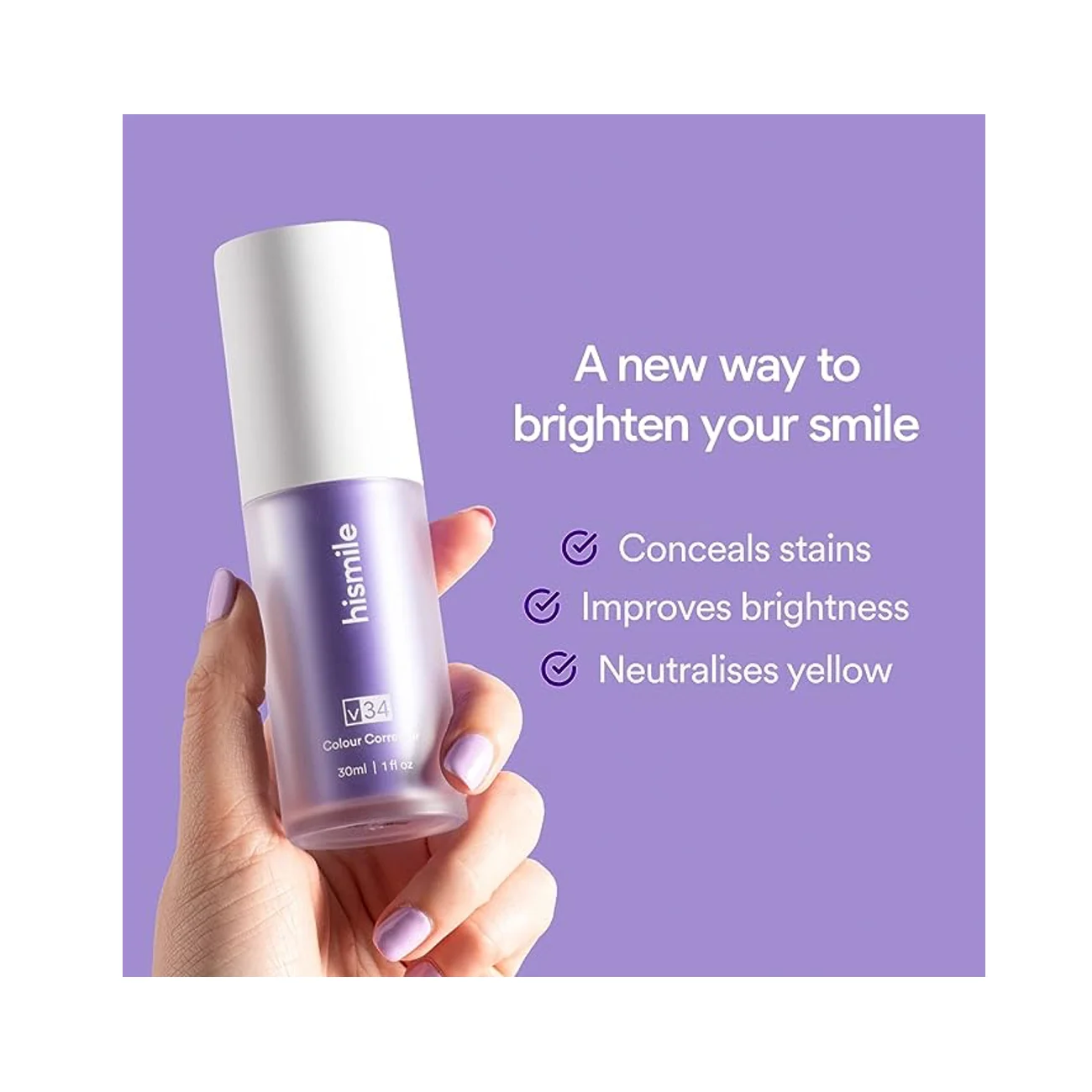 Hismile V34 Purple Toothpaste Teeth Whitening Booster And Reduces ...