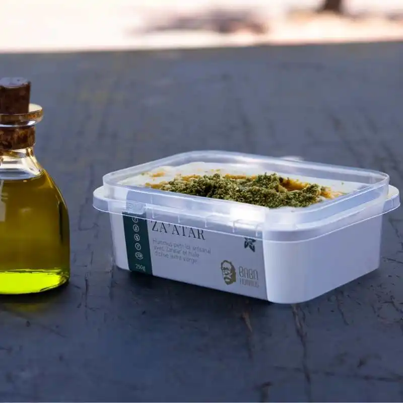 8 Oz Custom Printed Hummus Container - Durable & Recyclable