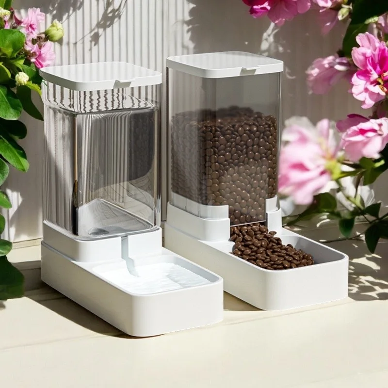 Portable Premium Pet Gravity Feeders - 3.8L Water & 2.1KG Food Dispensers