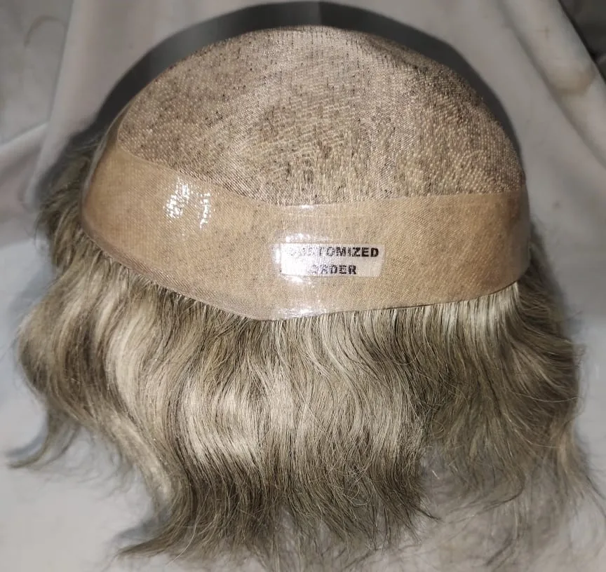 Gents Full Cap Human Hair Wig Man And Women Wig Front Lace 100% Natural ...