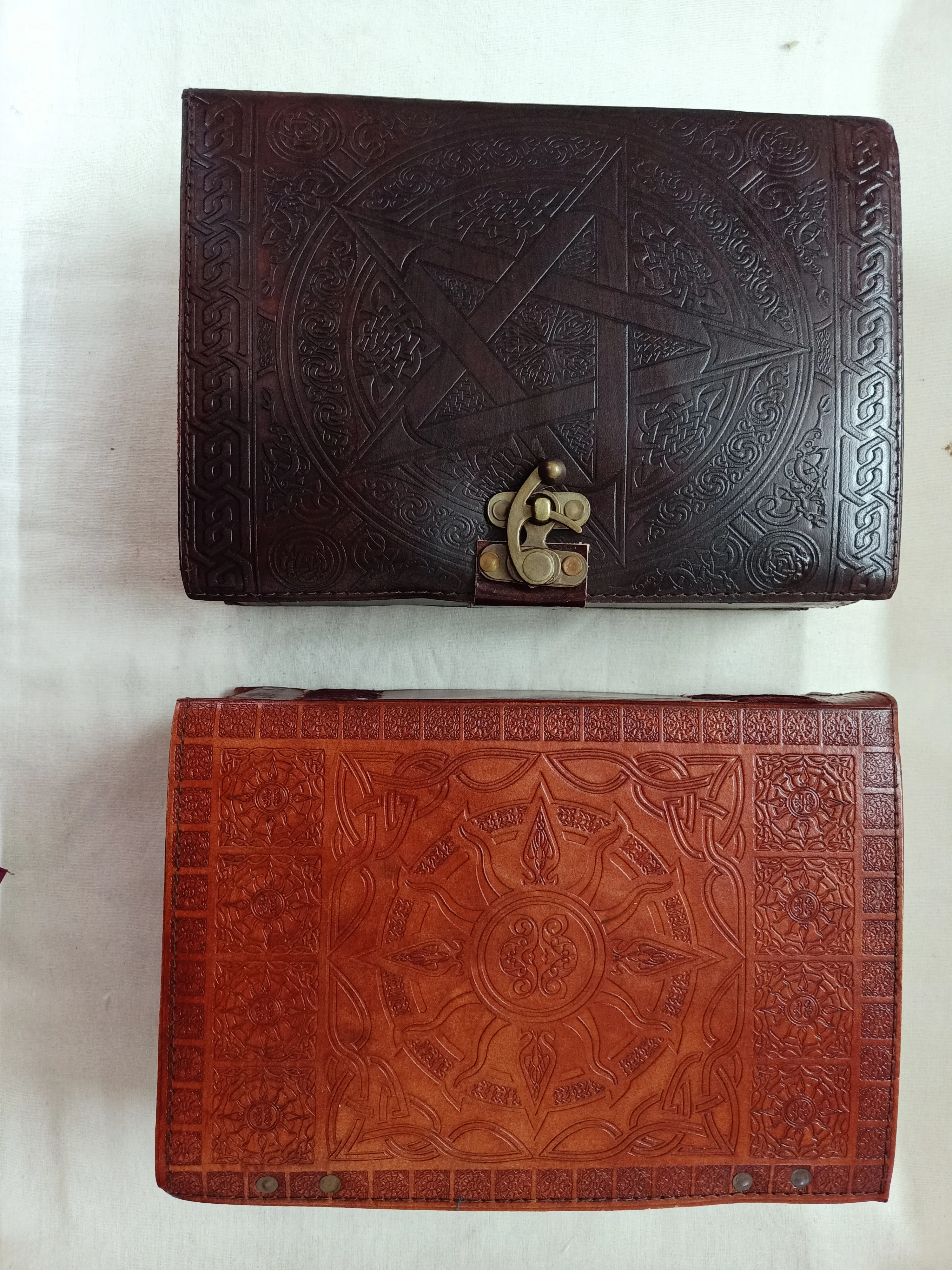 Custom Made Jumbo Large Sized Embossed Leather Journals With 600 Pages ...