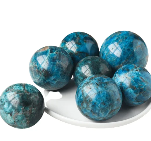 High Quality Blue Apatite Mineral Spheres Apatite Crystal Sphere ...
