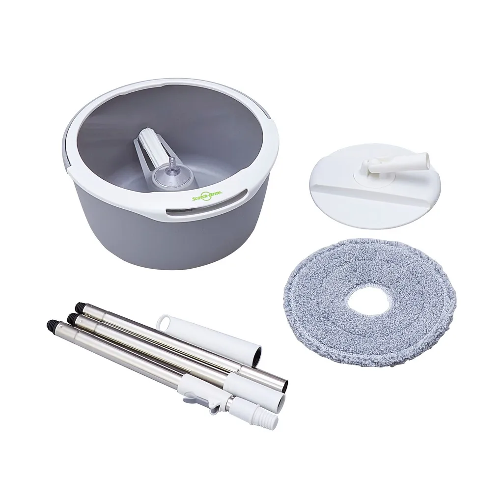 3m Scotch-brite T6 Single Bucket Spin Mop - Compact/clean / 100% ...