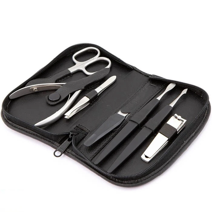 Genuine Leather Manicure Pedicure Spa Nail Instruments Zipper Case ...