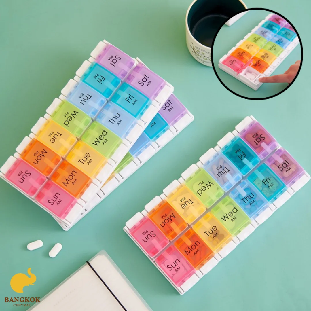 The Drug Cartridge Has 14 Compartments Weekly Travel Pill Box 7 Day ...