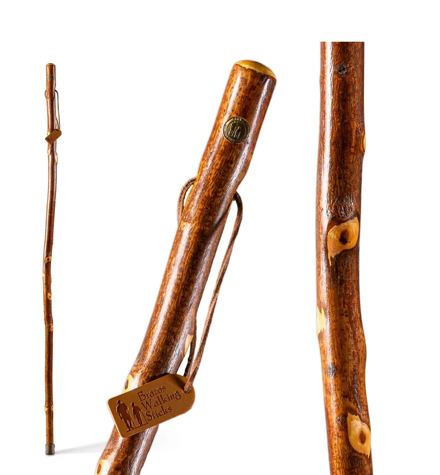 Rustic Wood Walking Stick Hawthorn Traditional Style Handle For Men ...