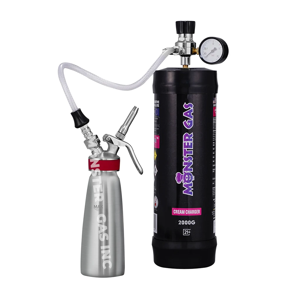 Monster Gas 3.3 Liter 2000g Cream Charger 2000g Canned Pressure Cream ...