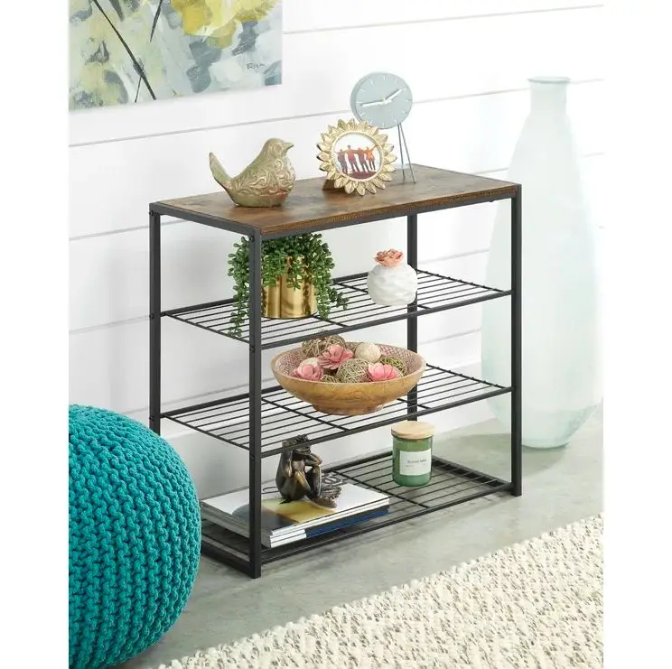 Modern Classy Steel Black Storage Shelving Rack For Home Hotels And ...