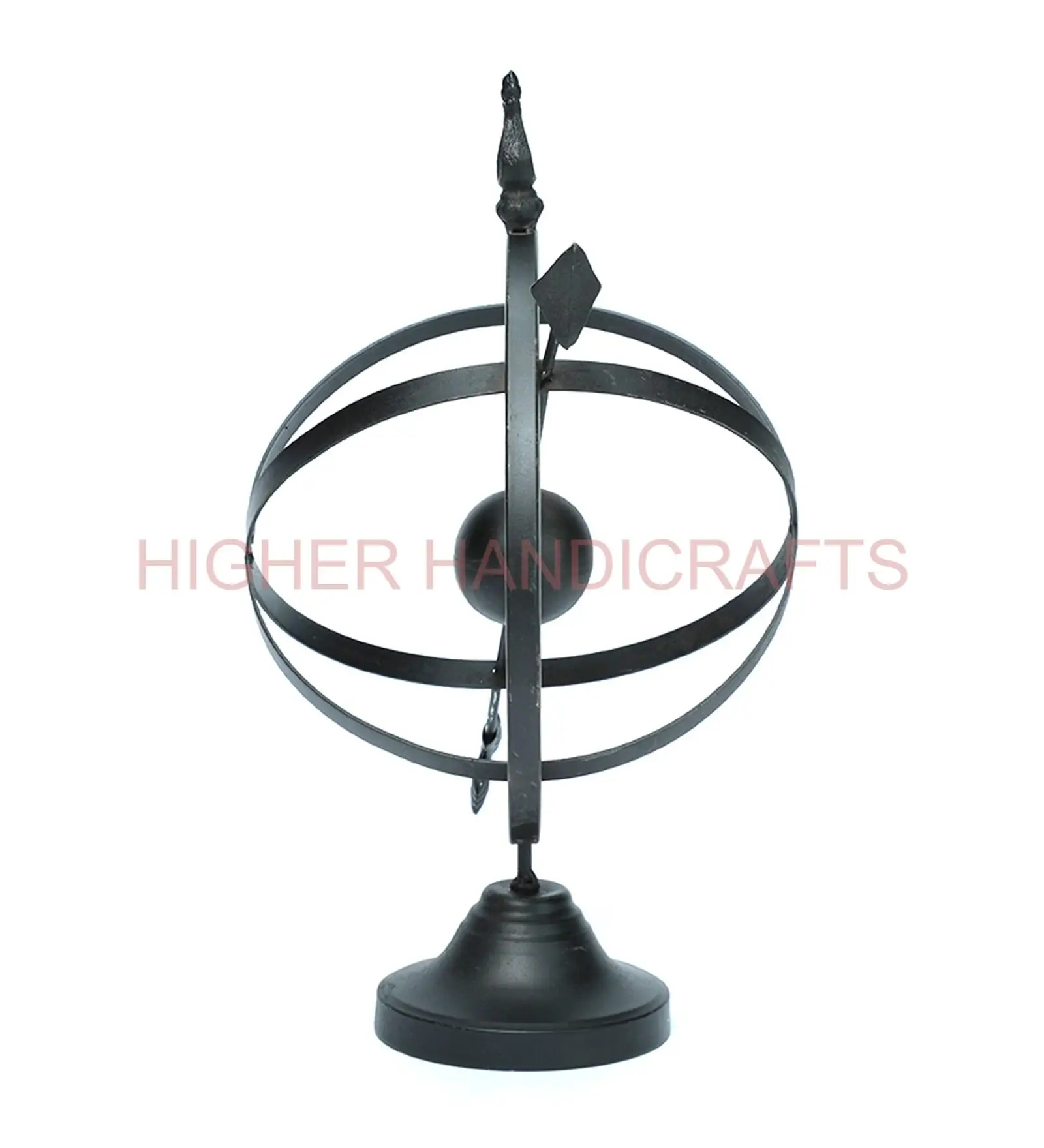 Black Metal Arrow Globe - Modern Decorative Earth Globe