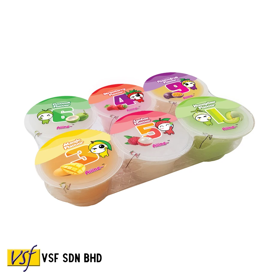 Aiiing Fruit Pudding Cups Nata De Coco 110g X 6 Cups X 16 Pkts Coconut ...