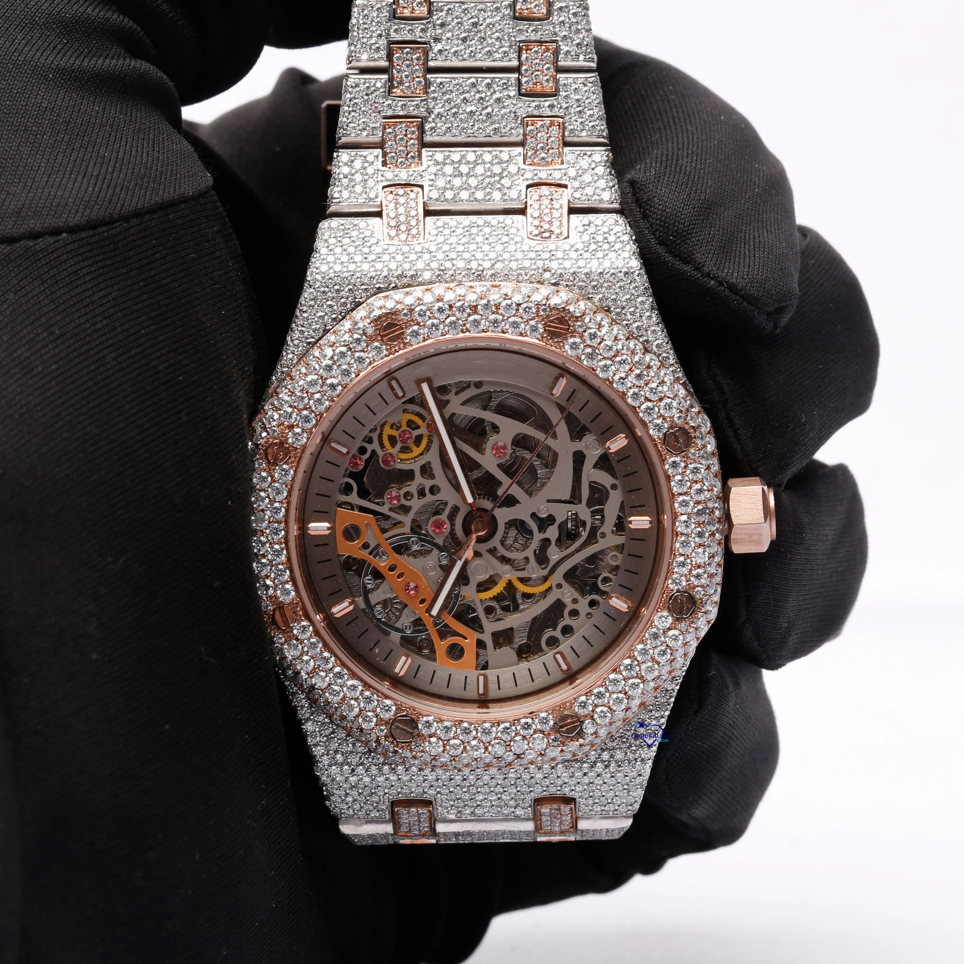 Introducing The 2024 High Quality Skeleton Hip Hop Iced Out Wrist Watch ...