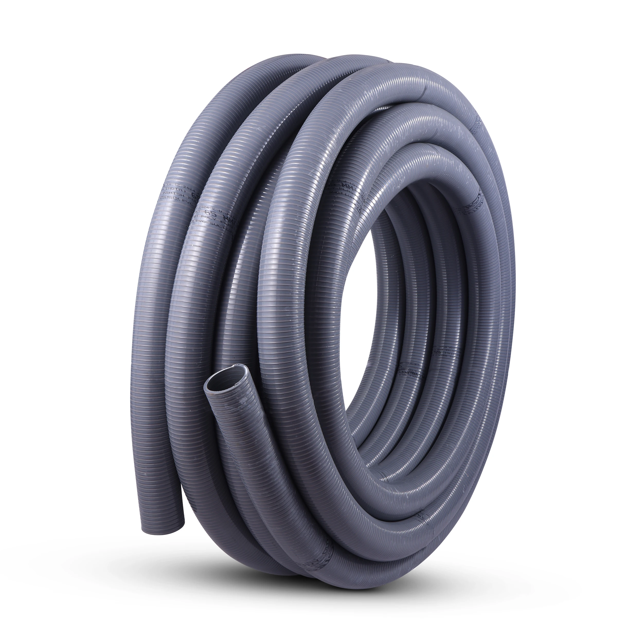 Heavy-Duty Grey PVC Suction Hose High Pressure & Flexible Durable for ...