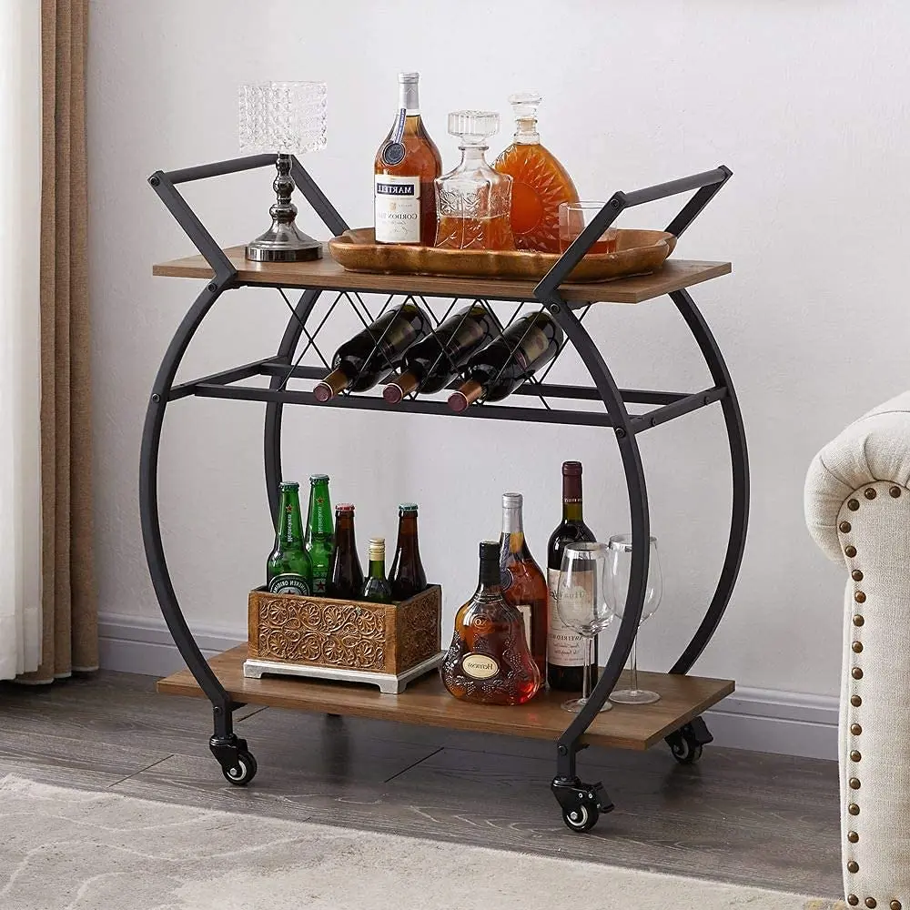 Traditional serving wine trolley bar cart for home catering hotel ...