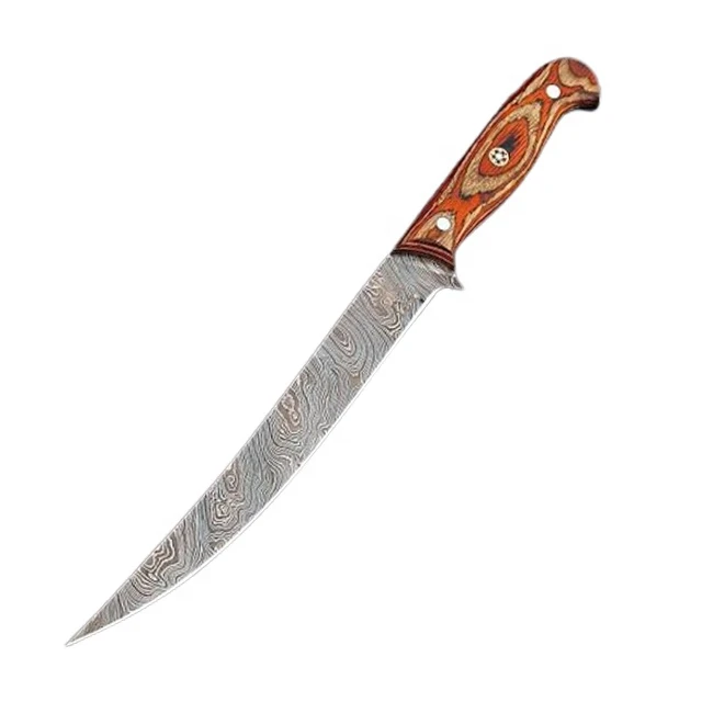 Custom Handmade Fillet Knife Damascus Steel Fillet Knife Fishing Tool ...