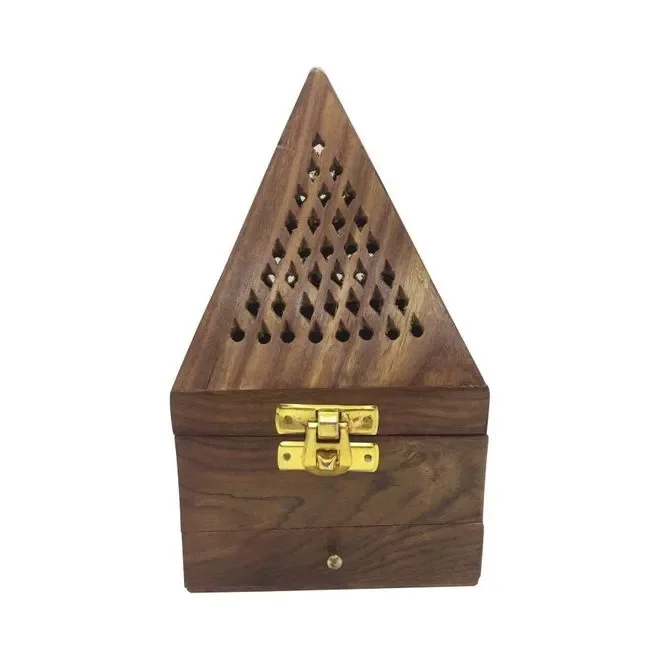 Pyramid Shaped Wood Incense Box - Premium Quality