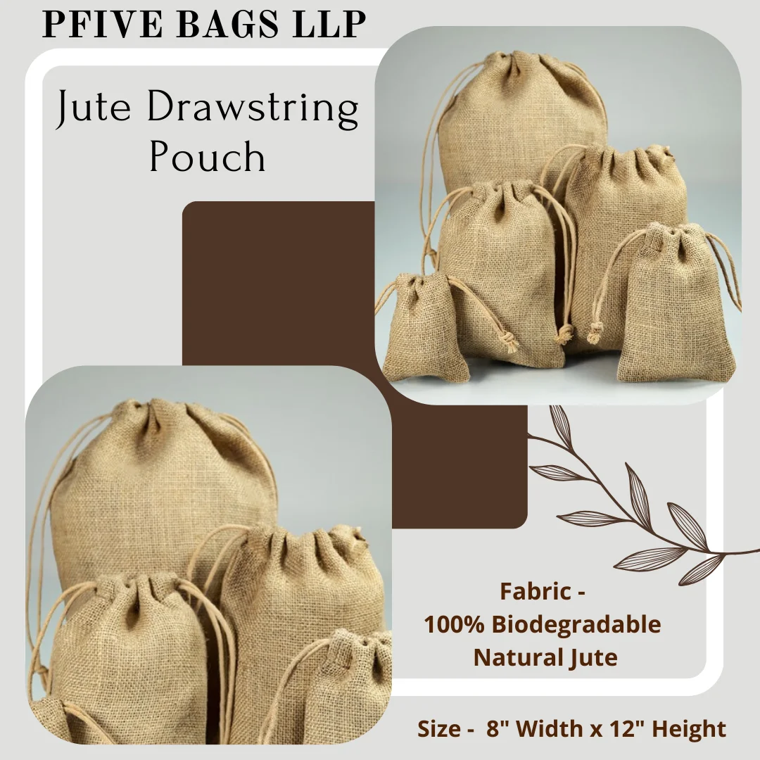 Super Deal 2024 Jute Drawstring Pouch With Natural Jute And Drawcord ...