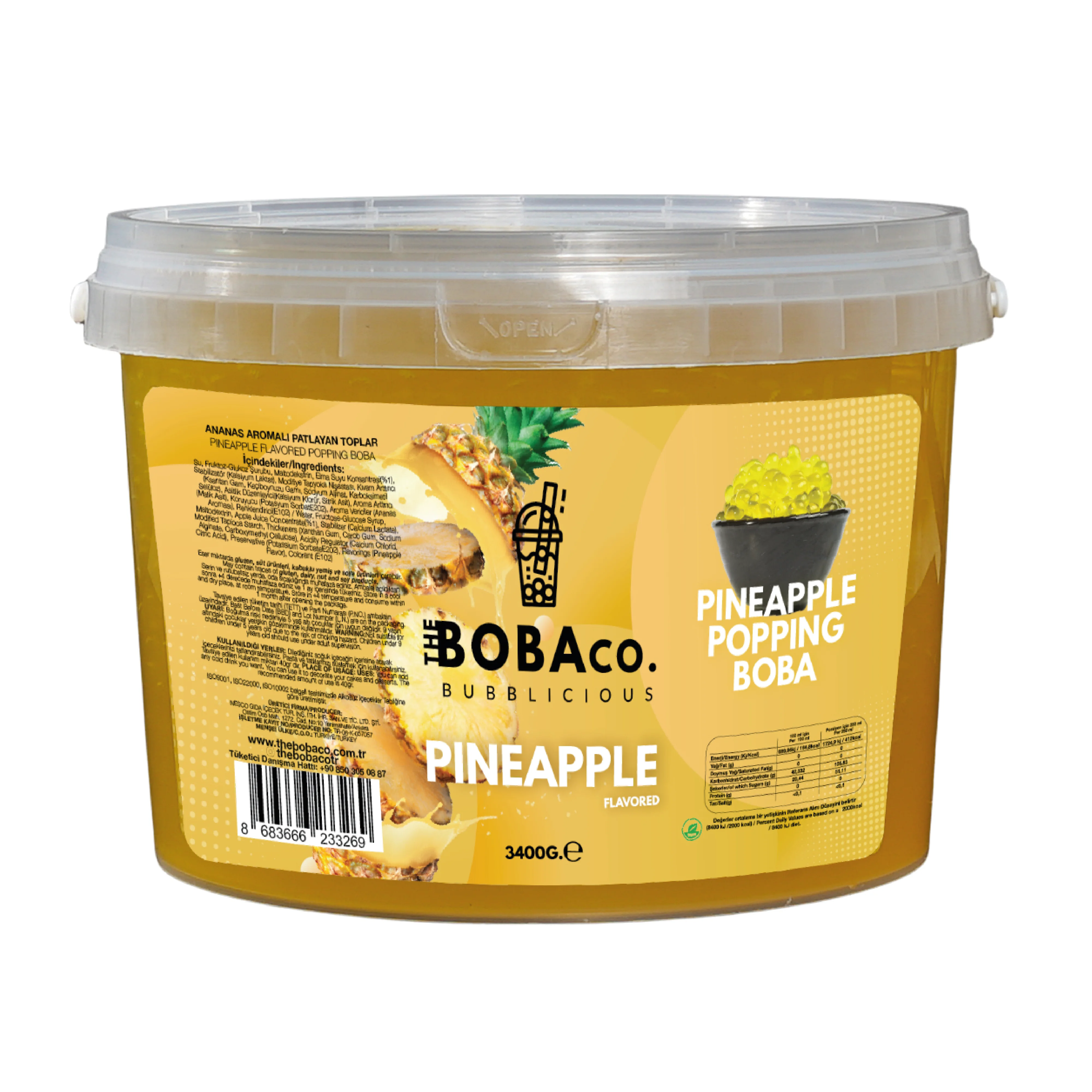 Popping Boba Pineapple 3.4kg Bubble Tea - Buy Pop Ball Bubble Tea ...