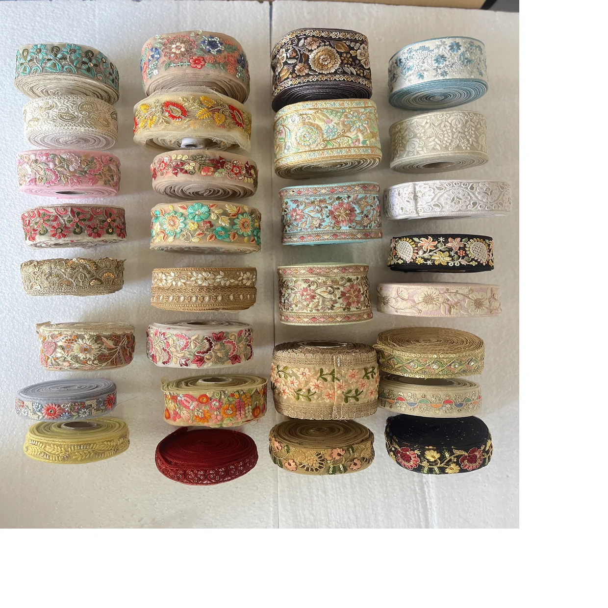 Custom Made in Assorted Designs Machine Embroidered Ribbons & Laces ...