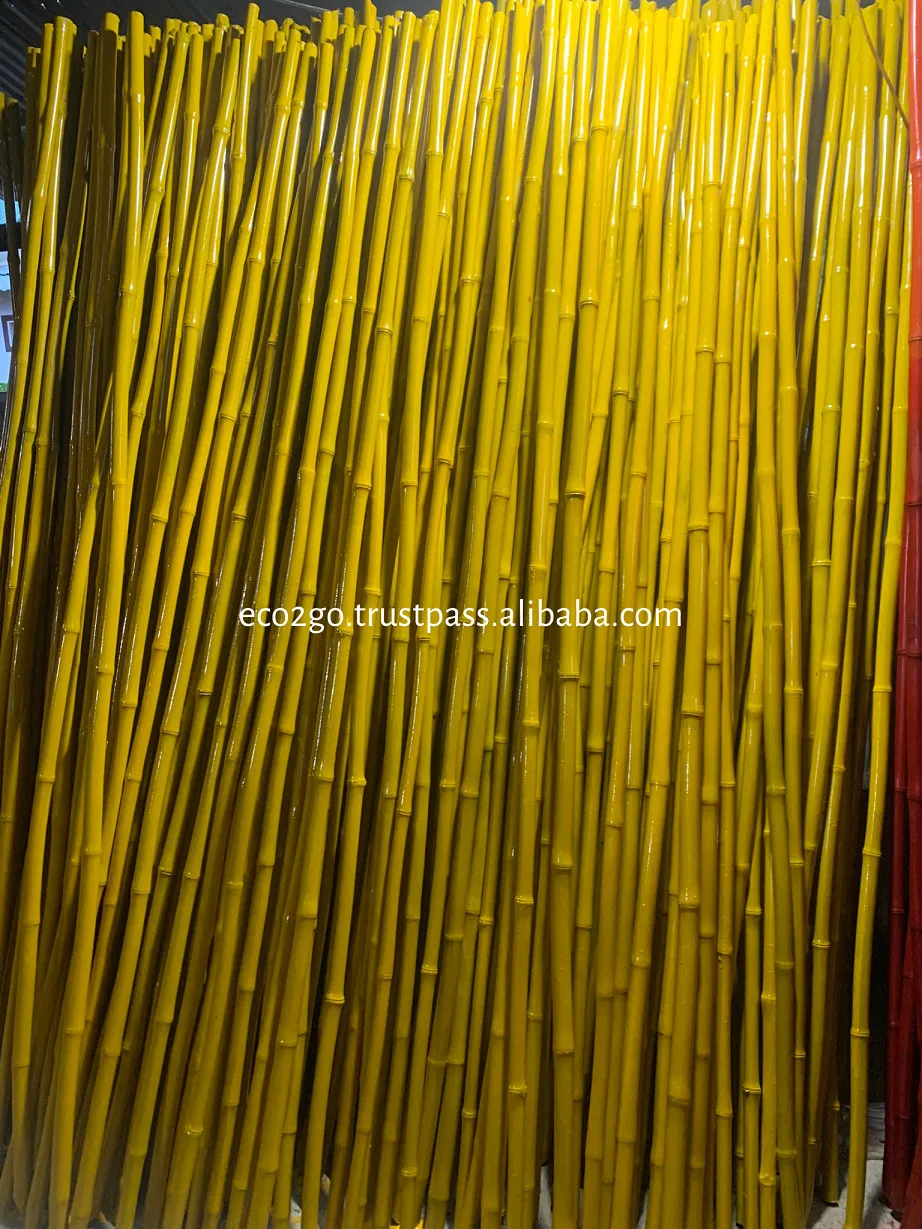 Natural Painted Bamboo Poles Mark Dangerous Snow Areas Handcrafted With ...