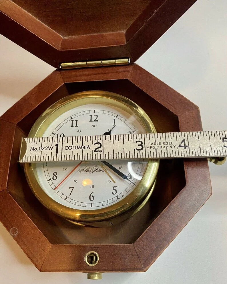 Seth Thomas Clock Model 1001 Mariner Octagon Wood Case